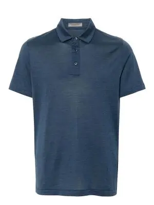 Corneliani Lightweight-jersey Polo Shirt - Blue