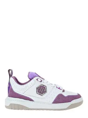 Philipp Plein Crystal-embellished Sneakers - Purple