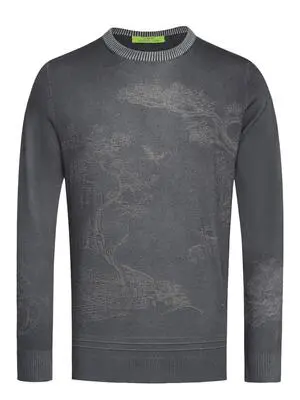 SHANGHAI TANG Shanghai Tang Spray-Effect Jacquard Jumper