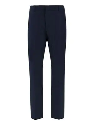 PT TORINO Cotton-blend Straight-leg Trousers - Blue