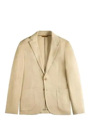 TOD'S Single-breasted Linen Blazer - Yellow