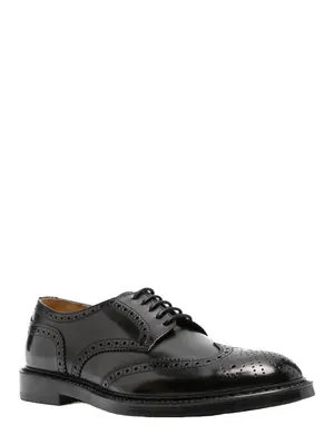 DOUCAL'S Leather Derby Shoes - Black