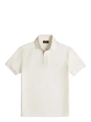 TOD'S Embroidered-logo Polo Shirt - White