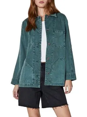 UNPUBLISHED Mari Patch Pocket Denim Chore Jacket - Green