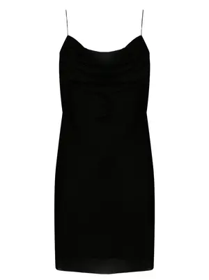 DION LEE Corset-style Velvet Minidress - Black