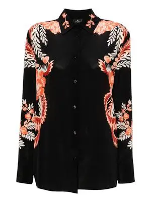 Etro Floral-print Shirt - Black