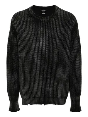Avant Toi Distressed Jumper - Black