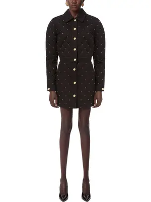 Nina Ricci Studded Quilted Jacket - Black