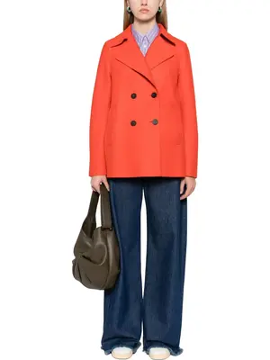 Harris Wharf London Virgin Wool Jacket - Orange