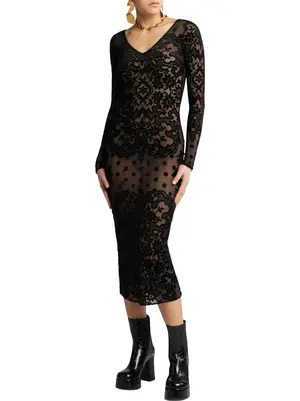 Etro Paisley Velvet Dress - Black