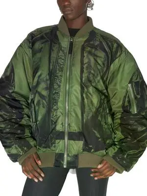 JEAN PAUL GAULTIER Trompe L'oeil Bomber Jacket - Green