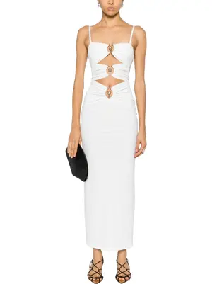 Christopher Esber Pierced Orbit Maxi Dress - White