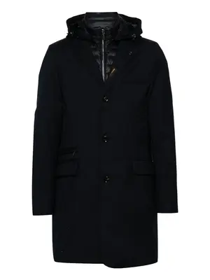 MOORER Redon-pum Hooded Coat - Blue
