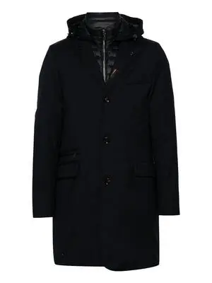 MOORER Redon-pum Hooded Coat - Blue