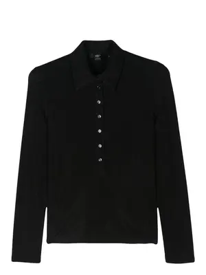 Seventy Jersey Polo Top - Black