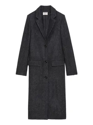 Zadig&Voltaire Wool-blend Single-breasted Coat - Grey