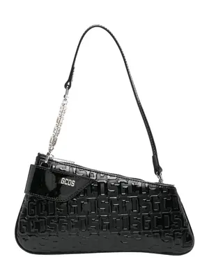 Gcds Comma Notte Monogram Shoulder Bag - Black