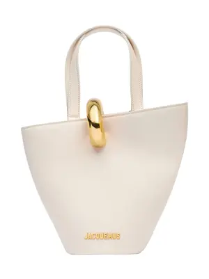 Jacquemus Jacquemus Le Petit Bambola Leather Bucket Bag Light Ivory