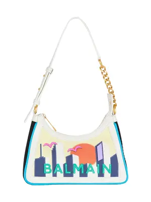 Balmain B-army Canvas & Leather Shoulder Bag - Aaa Multi