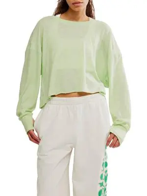 Free People FP Movement My Time Layer Crop Top Cactus