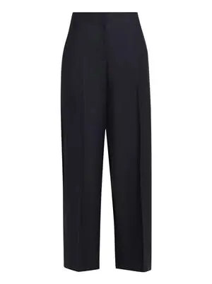 Lafayette 148 New York Thames Wide-leg Brushed Wool Pants - Ink