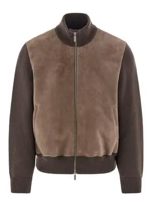 SALVATORE FERRAGAMO Blouson With Leather Inserts