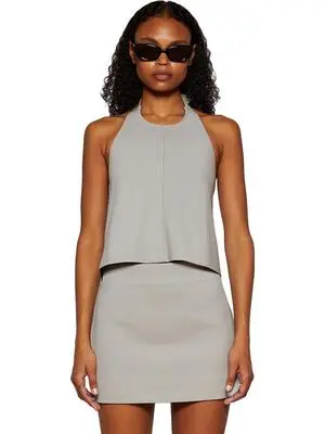 Wardrobe.NYC Column Mini Skirt - Cement Grey