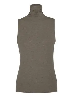 Vince Vince Sleeveless Turtleneck Top Grngry