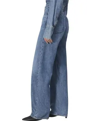 Rag & Bone Featherweight Logan Wide-leg Jeans - River