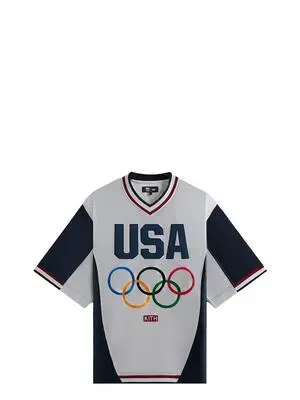 Kith Team Usa Faille Jersey Warmup Shirt - White