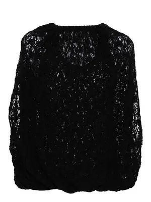 JIL SANDER Lace-embroidered Blouse - Black