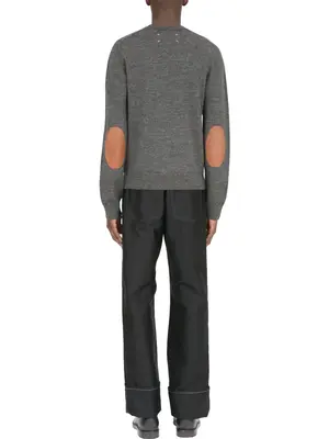 MAISON MARGIELA Elbow-patch Wool Sweater - Grey