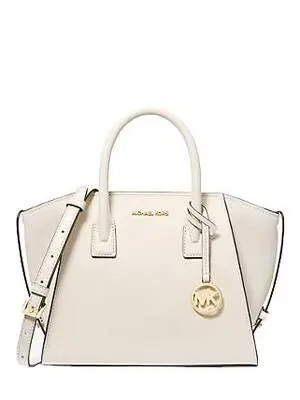 Michael Kors Avril Small Pebbled Leather Satchel - Natural