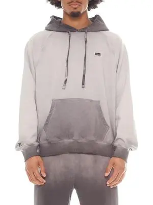 CULT OF INDIVIDUALITY Distressed Two-tone Hoodie - Vint Charcoal