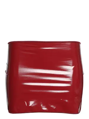 Oseree Faux-leather Mini Skirt - Red