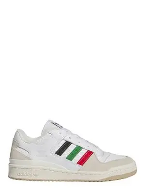 Adidas Forum Low Cl Allover Debossed Trefoils - Footwear White/red/green