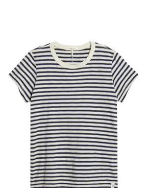 Rag & Bone Rag & Bone Slub Stripe T-Shirt Blue Multi
