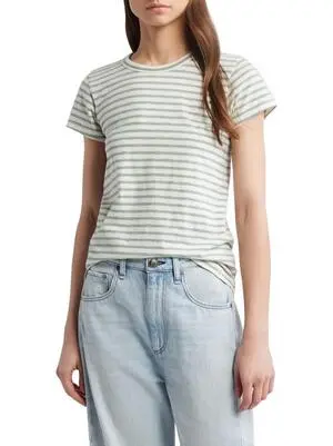 Rag & Bone Rag & Bone Slub Stripe T-Shirt Ivorymult