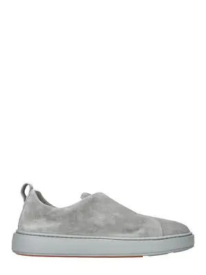 Santoni Clean Icon Suede Sneakers Grey