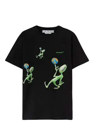 Off-White Alien Arrow Over Tee Shirt - Black/green