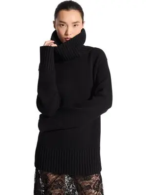 Michael Kors Cashmere Oversized Turtleneck Sweater - Black