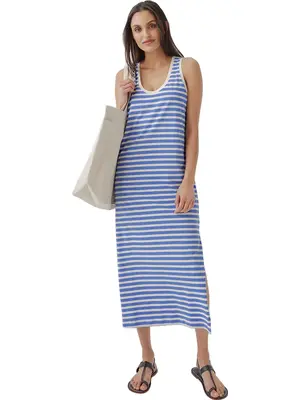 PACT Pact Organic Softspun Tank Midi Dress Bold Stripe