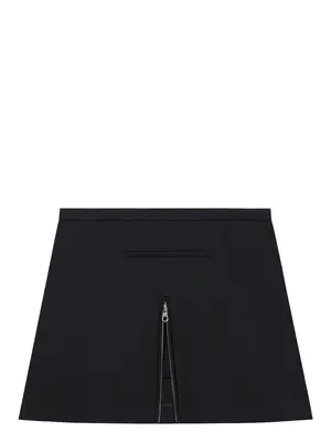 COURREGES Zip-detail Twill Miniskirt - Black