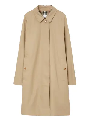 Burberry Mid-length Cotton Trench Coat - Neutrals