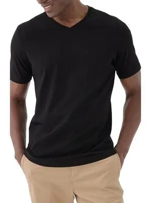 PACT Organic Softspun V-neck Tee - Black