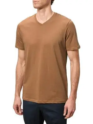 PACT Organic Softspun V-neck Tee - Brown Sugar
