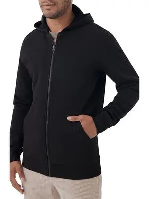 PACT Organic Brushed Fleece Zip Hoodie - Black
