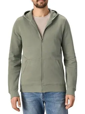PACT Organic Brushed Fleece Zip Hoodie Shadow
