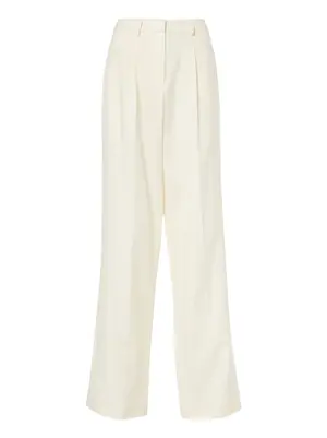 Magda Butrym Wool And Silk Wide-leg Pants - White