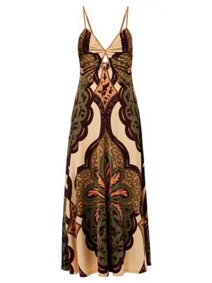 Johanna Ortiz Printed Jersey Midi Dress - Multicoloured
